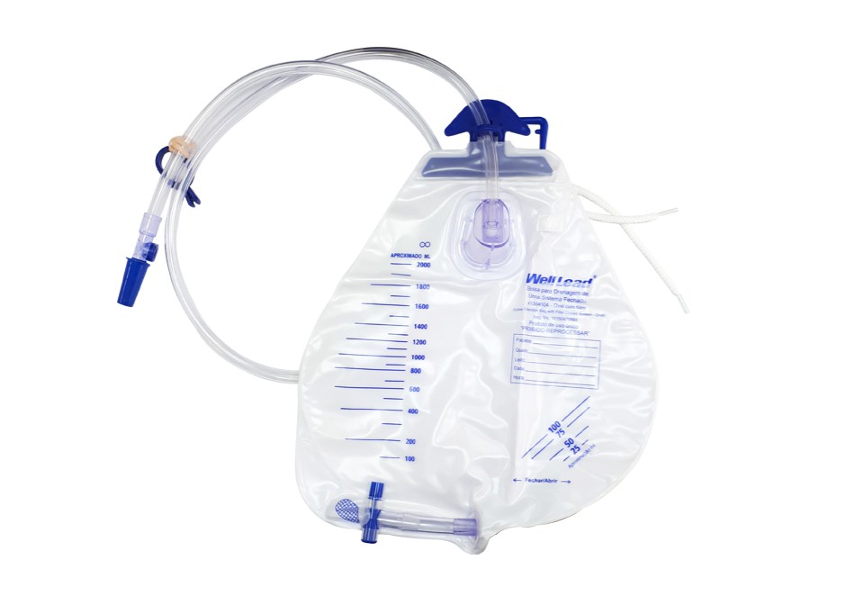 Bolsa Coletora de Urina Sistema Fechado Oval C/ Filtro 2000ml - Well ... Bolsa Coletora de Urina Sistema Fechado Oval C/ Filtro 2000ml - Well ...