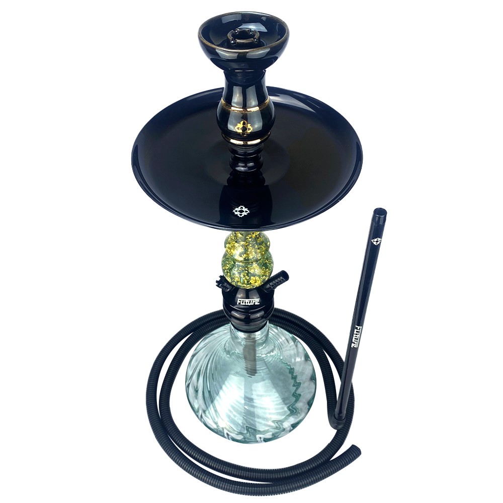 Narguile Amazon Hookah Future Cartier - Black/Emerald Gold - Zagabria Hookah - Narguile, Arguile ...