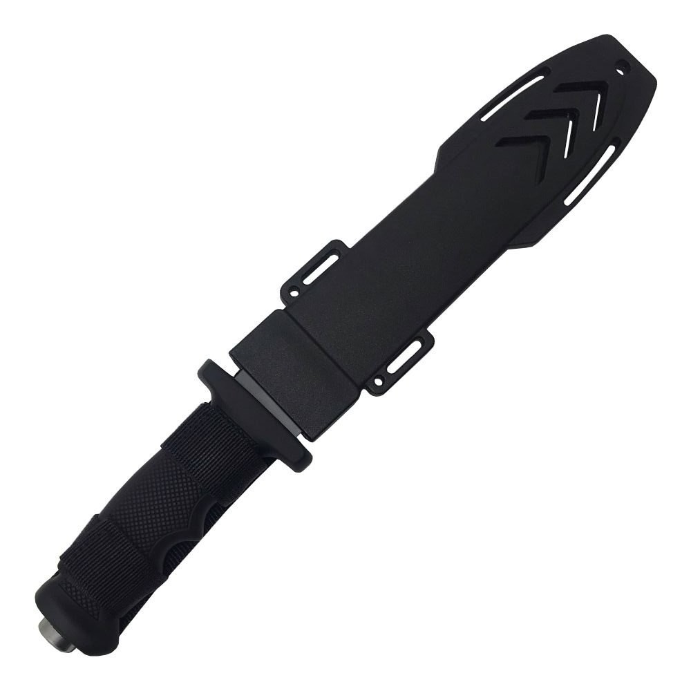 Faca Militar de Sobrevivência Lâmina Preta Mixta em Aço Inox - LOJA ...