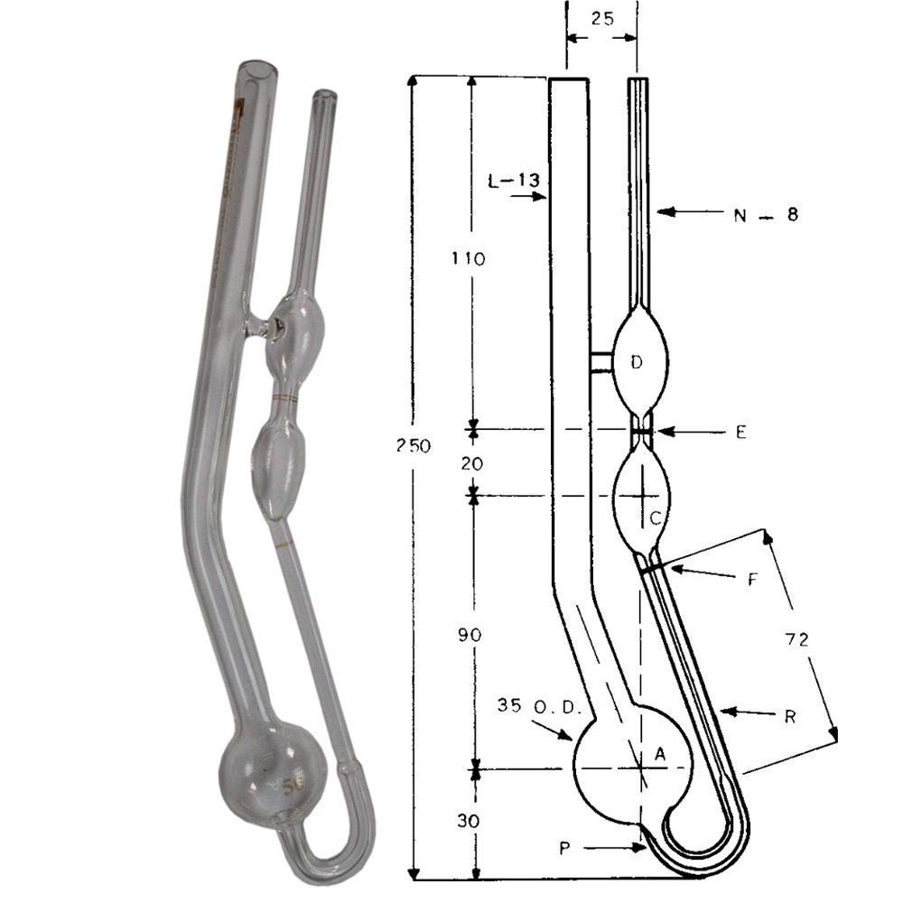 VISCOSIMETRO CANNON FENSKE LIQUIDOS TRANSP. Nº75 - Didática SP ...