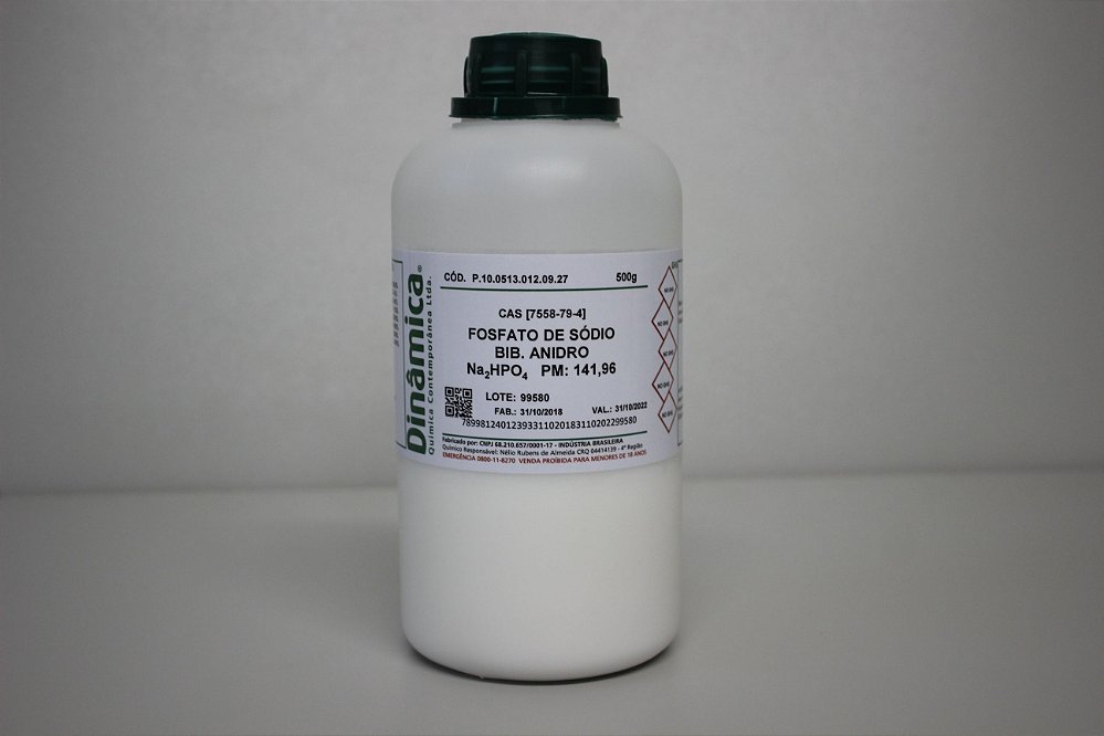FOSFATO DE SODIO BIBASICO ANIDRO PA 500G - Didática SP FOSFATO DE SODIO BIBASICO ANIDRO PA 500G - Didática SP