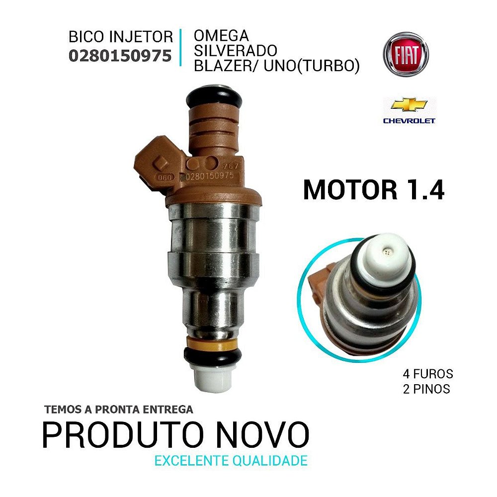 kit 6 Bico Injetor Omega Silverado 4.1 0280150975 - Rei do Bico Injetor