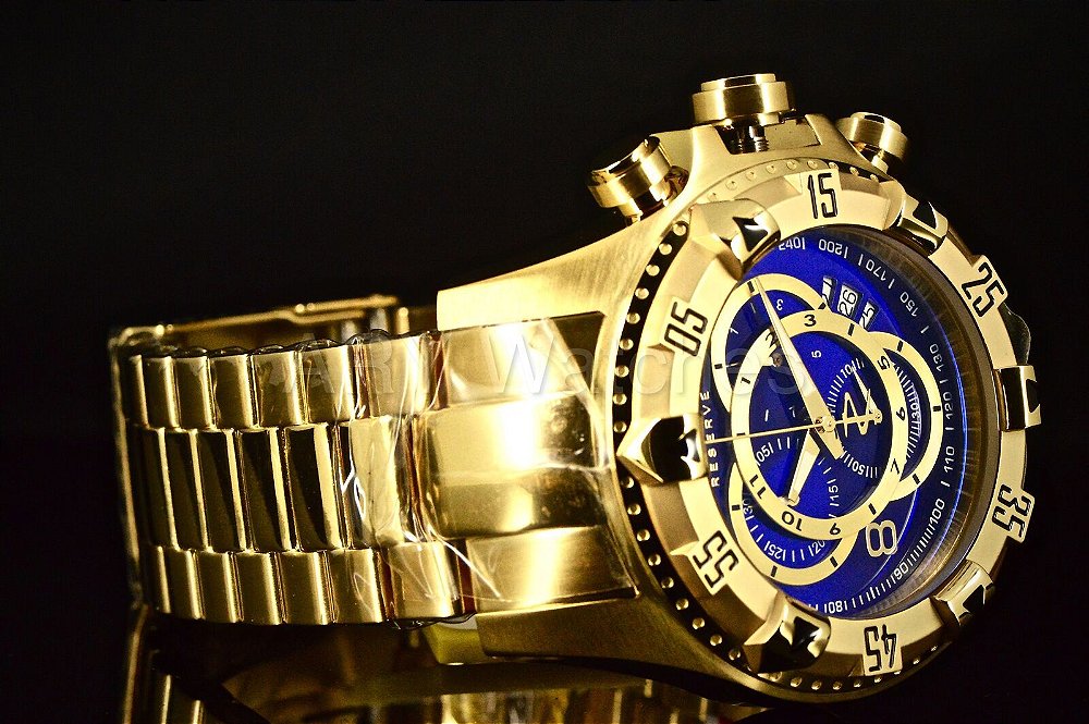 Relógio INVICTA Original Excurison Reserve 6469 Banhado a Ouro 18k Cro - Class Store Importados ...