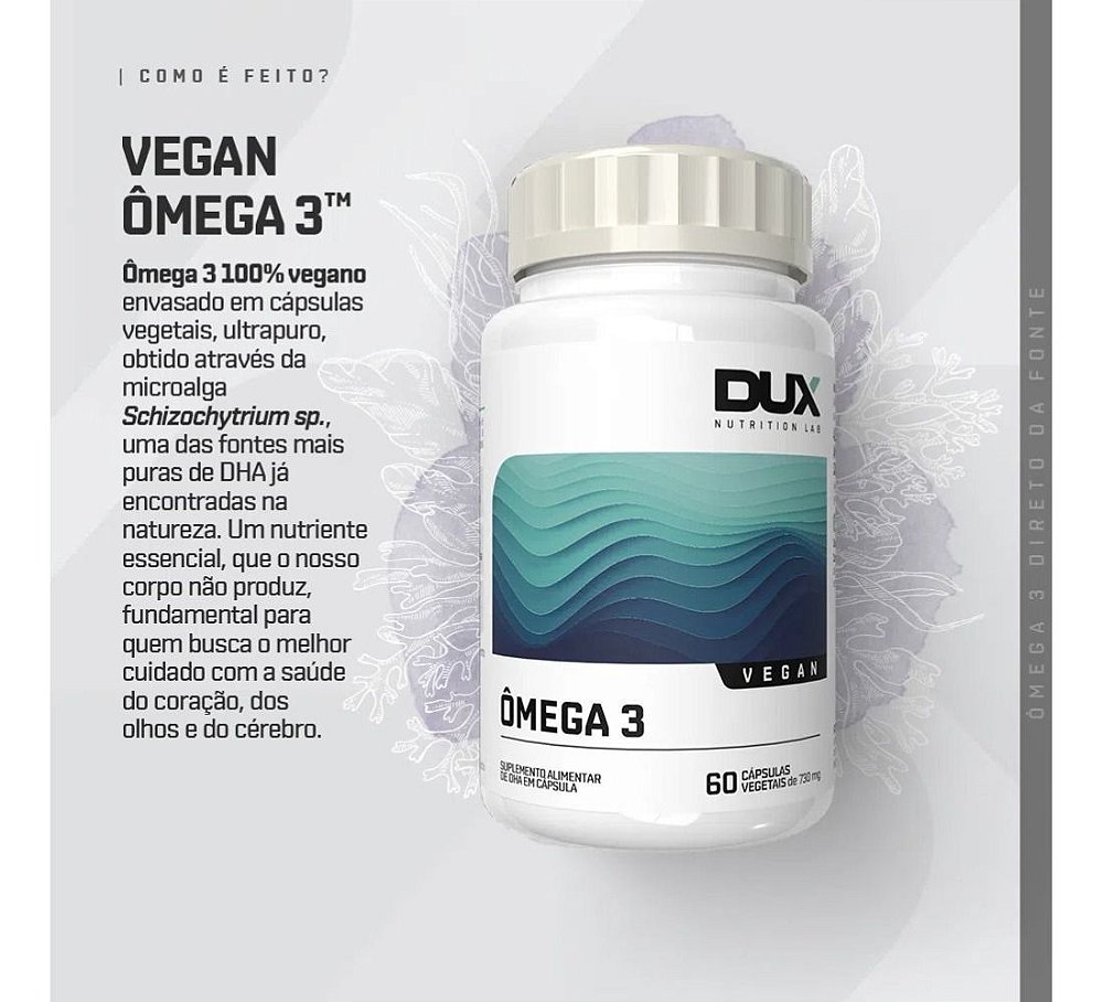 Vegan Ômega 3 Dux - 100% Vegano - 60 Cápsulas - Boa Forma Shop ...