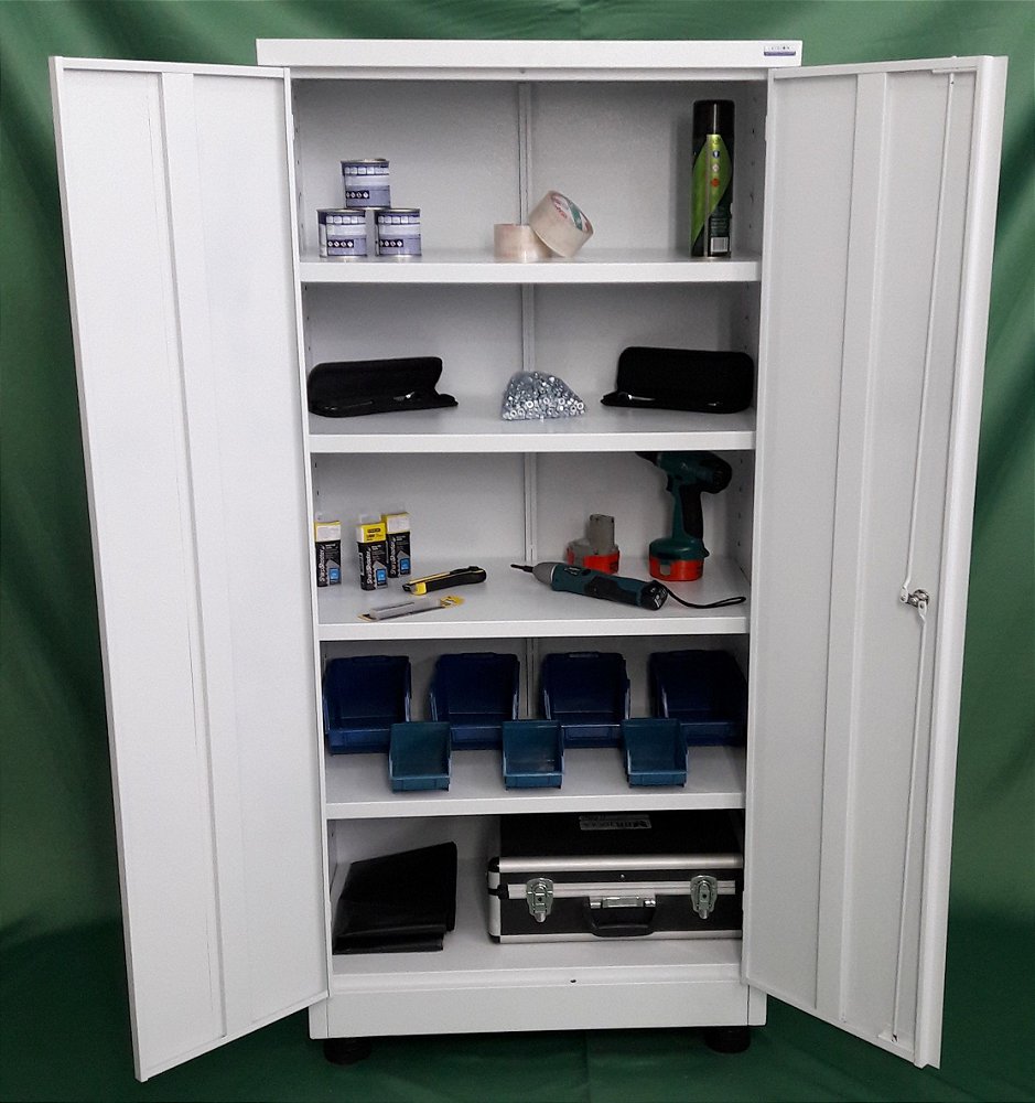 Armário industrial para ferramentas c/ 04 prateleiras - BANCADAS DE ...