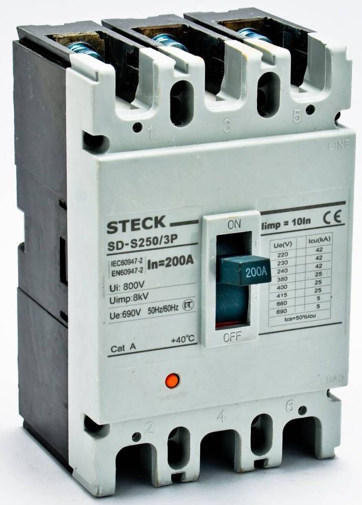 Disjuntor Caixa Moldada Steck - Anchieta Materiais Elétricos e Hidráulicos