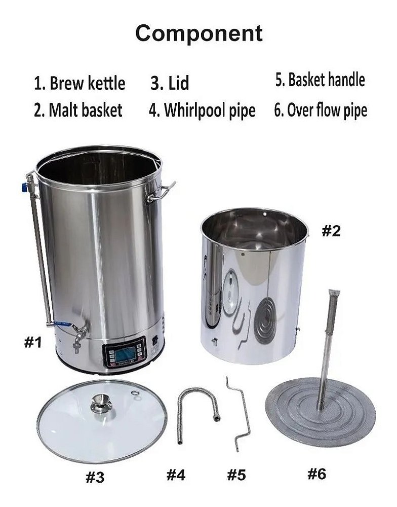 Panela Cervejeira Single Vessel Automática 60 Litros - Piquiri Brewshop - Loja De Lúpulos ...
