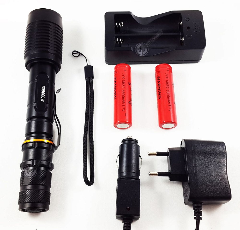 Lanterna Tática Profissional Gold 2.450.000 Lumens LED XML T62 Duas ...
