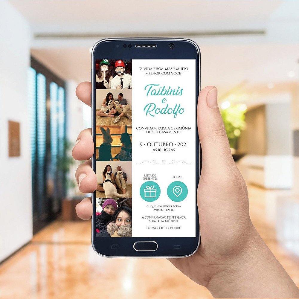 Convite De Casamento Digital / Virtual Interativo - Bellagi Convites