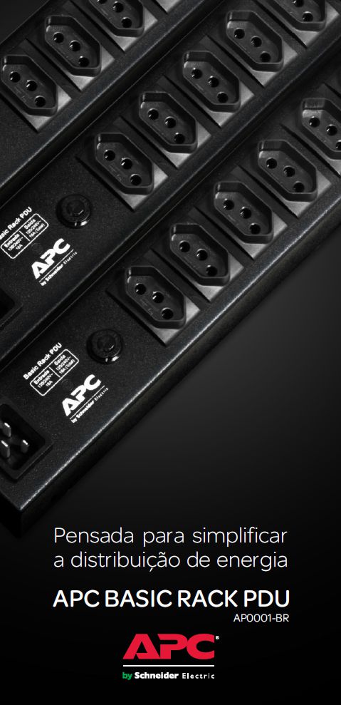 AP0001-BR - RACK PDU APC 115V/220V 16A Basic Rack Entrada IEC C20 ...
