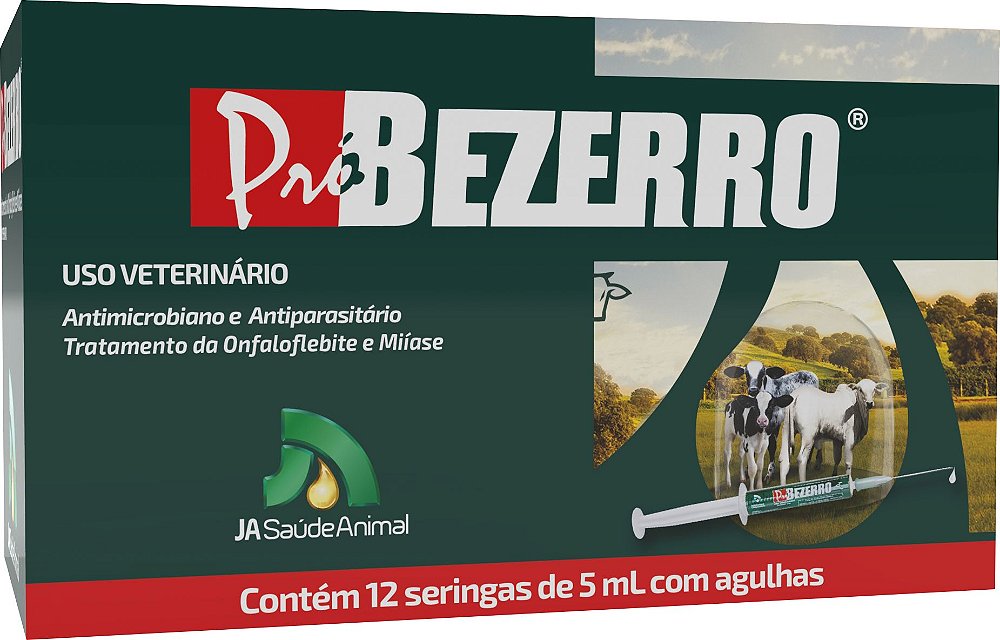 Pró-Bezerro® Seringa 5 mL - Kit 12 unidades - JA Saúde Animal - Loja Online