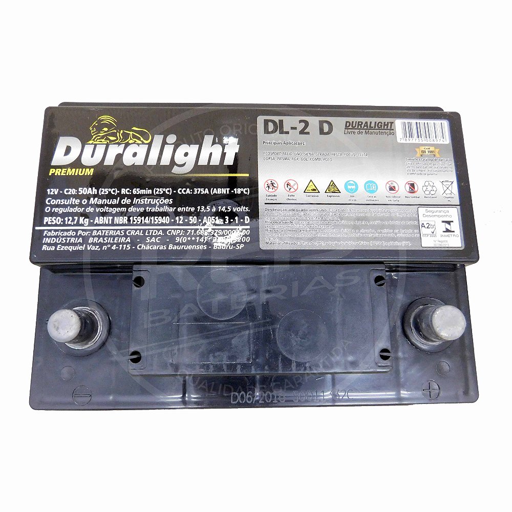 Bateria Duralight Selada 50Ah | Reis Baterias | Bateria Automotiva ...