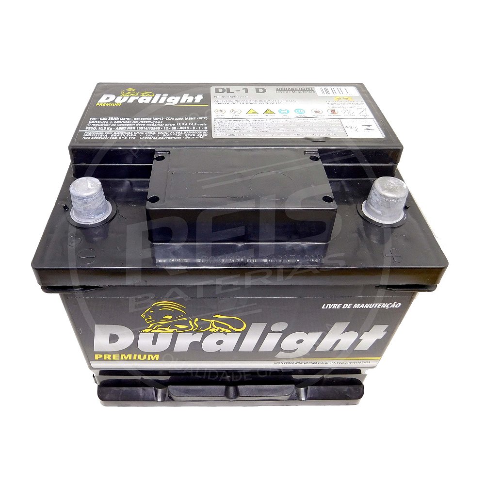 Bateria Duralight 38Ah Selada | Reis Baterias | Bateria Automotiva ...