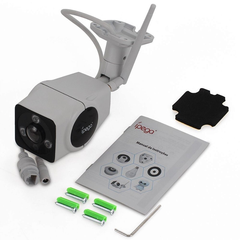 CÂMERA ÍPEGA KNUP MODELO KP-CA125 360° WI-FI RESOLUÇÃO 1080P - ALCANCE ...