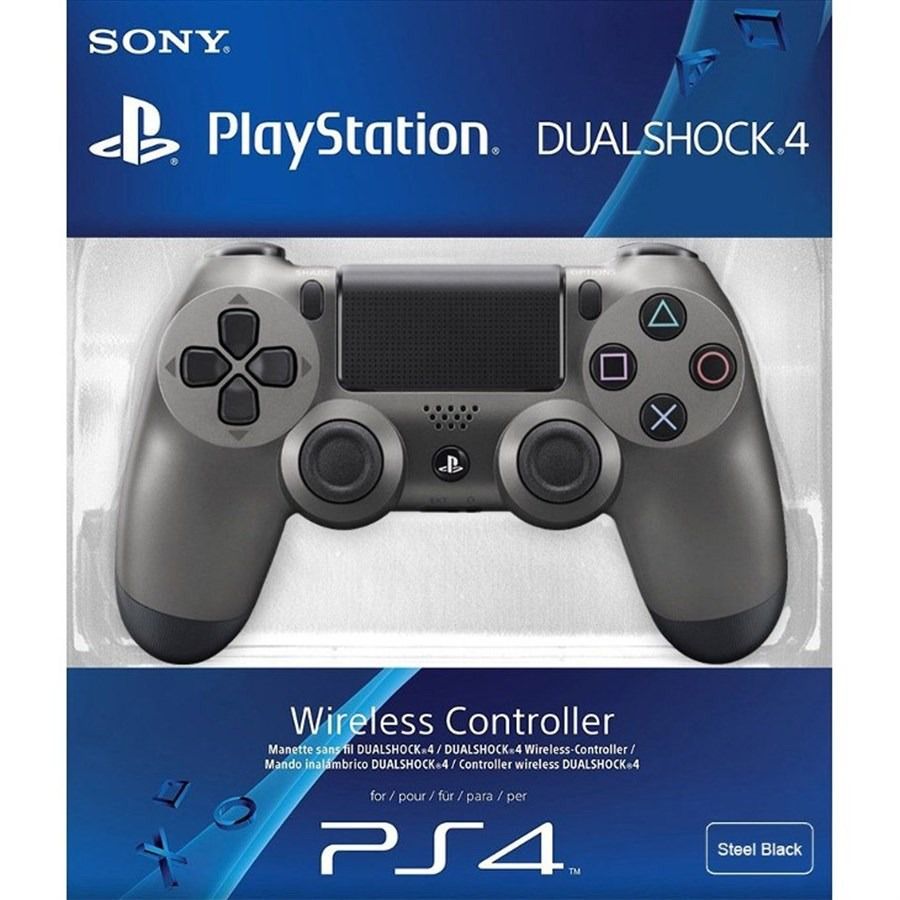 Controle DualShock 4 Wireless Controller Steel Black - PS4 - Game Games ...