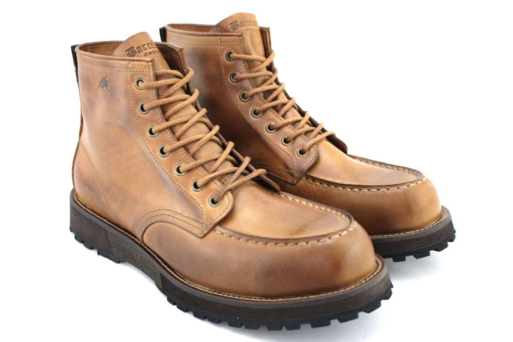 Bota Masculina Moc Toe Cano Médio Whisky | Barcelona Design - Barcelona ...