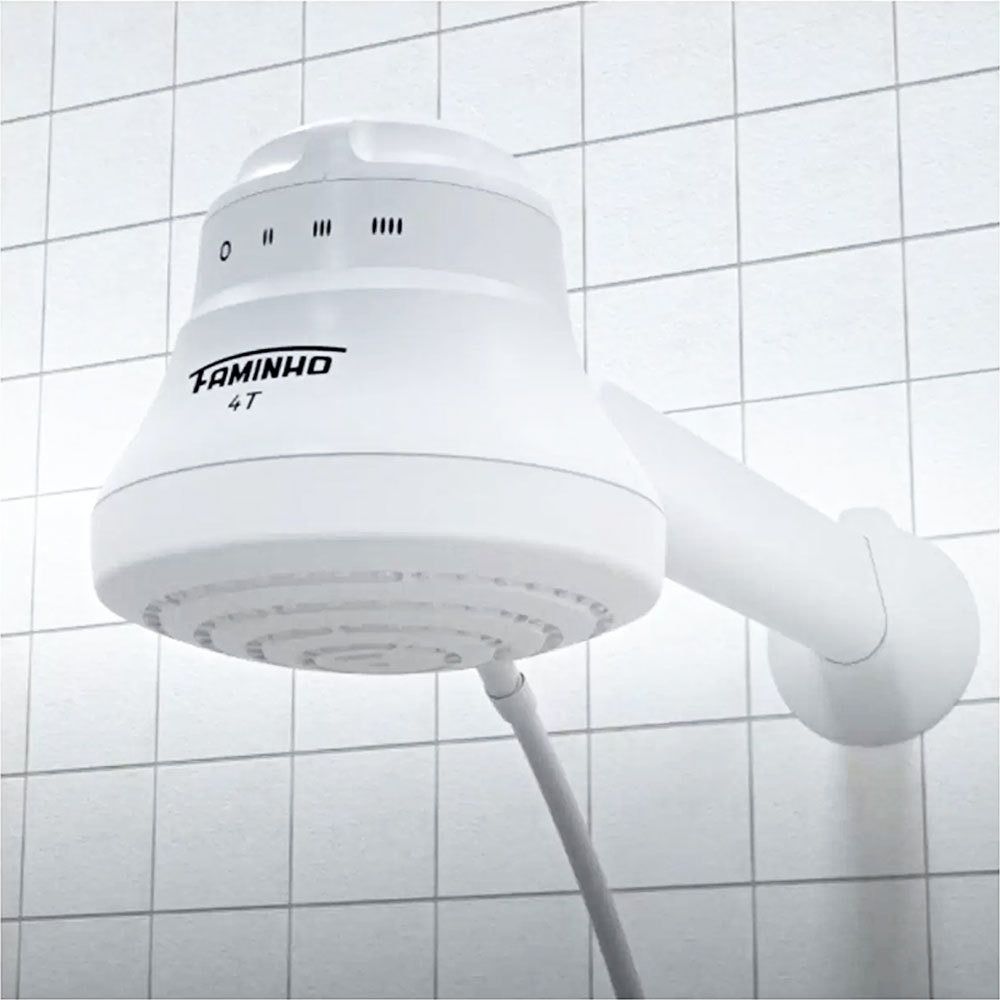 Ducha Faminho 4t 5400w 127v Fame Casa Mimosa Hidráulica Tubos E