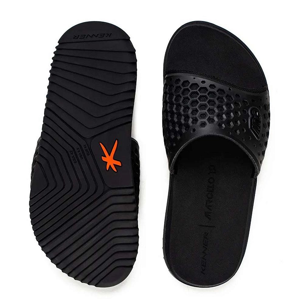 Sandália Kenner Slide Black M12 - 10K Sports