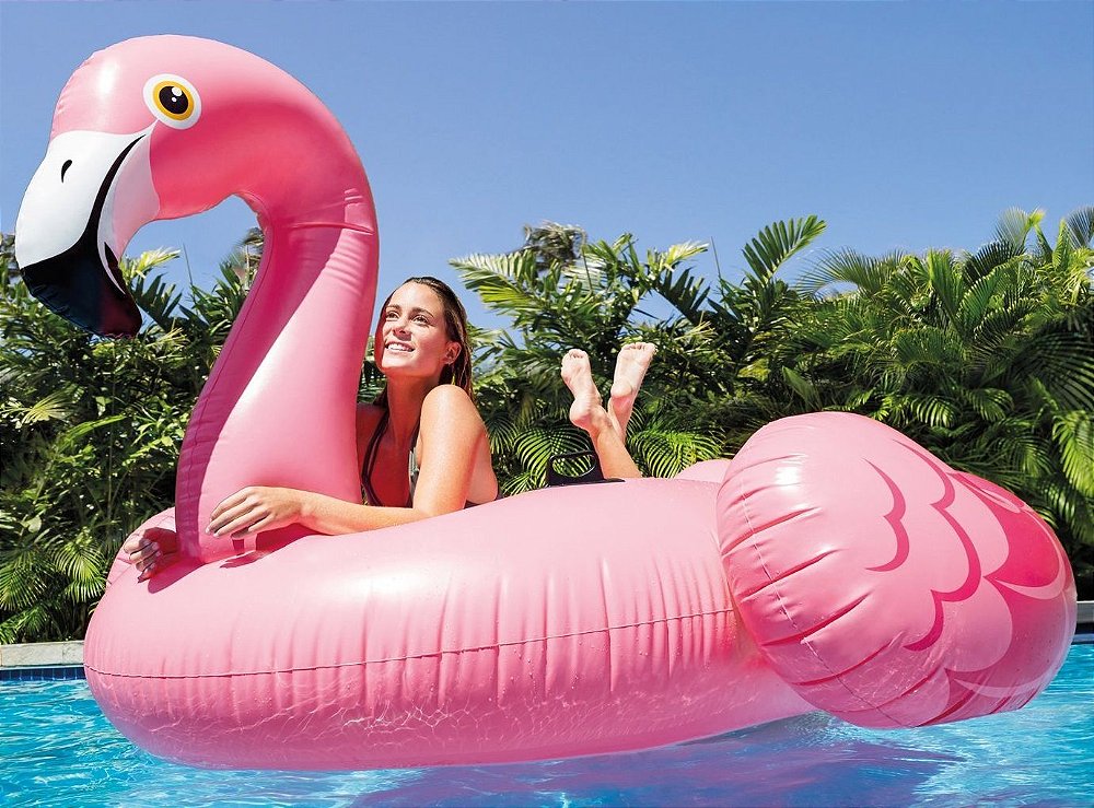 Boia Flamingo Adulto Gigante Intex 56288 Fluthua Store