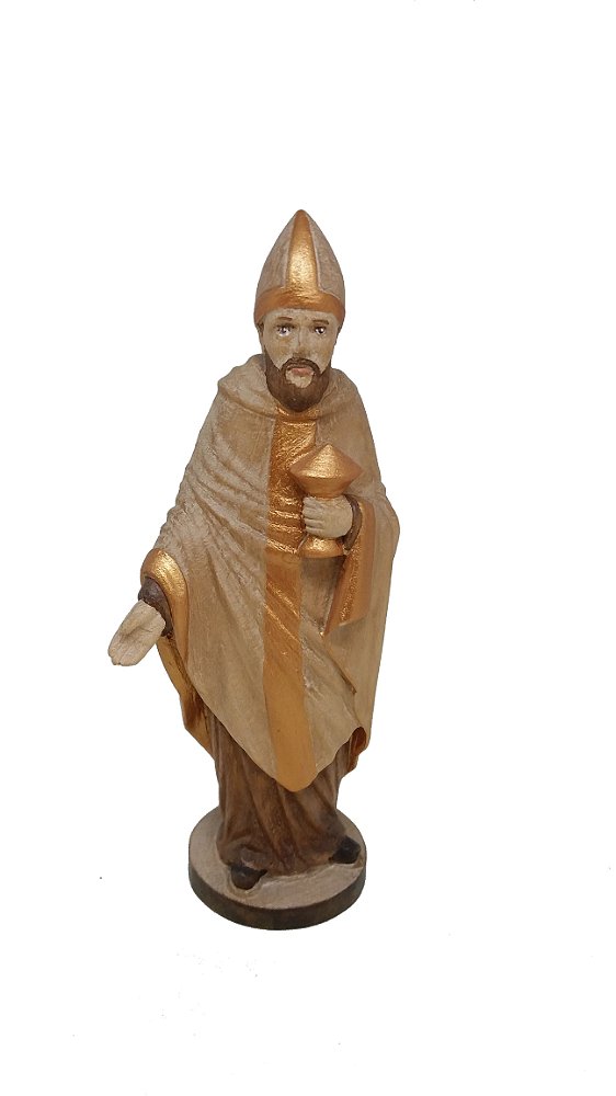 Rei Mago Gaspar - 13 cm - Tons de Marrom - Cepo Esculturas