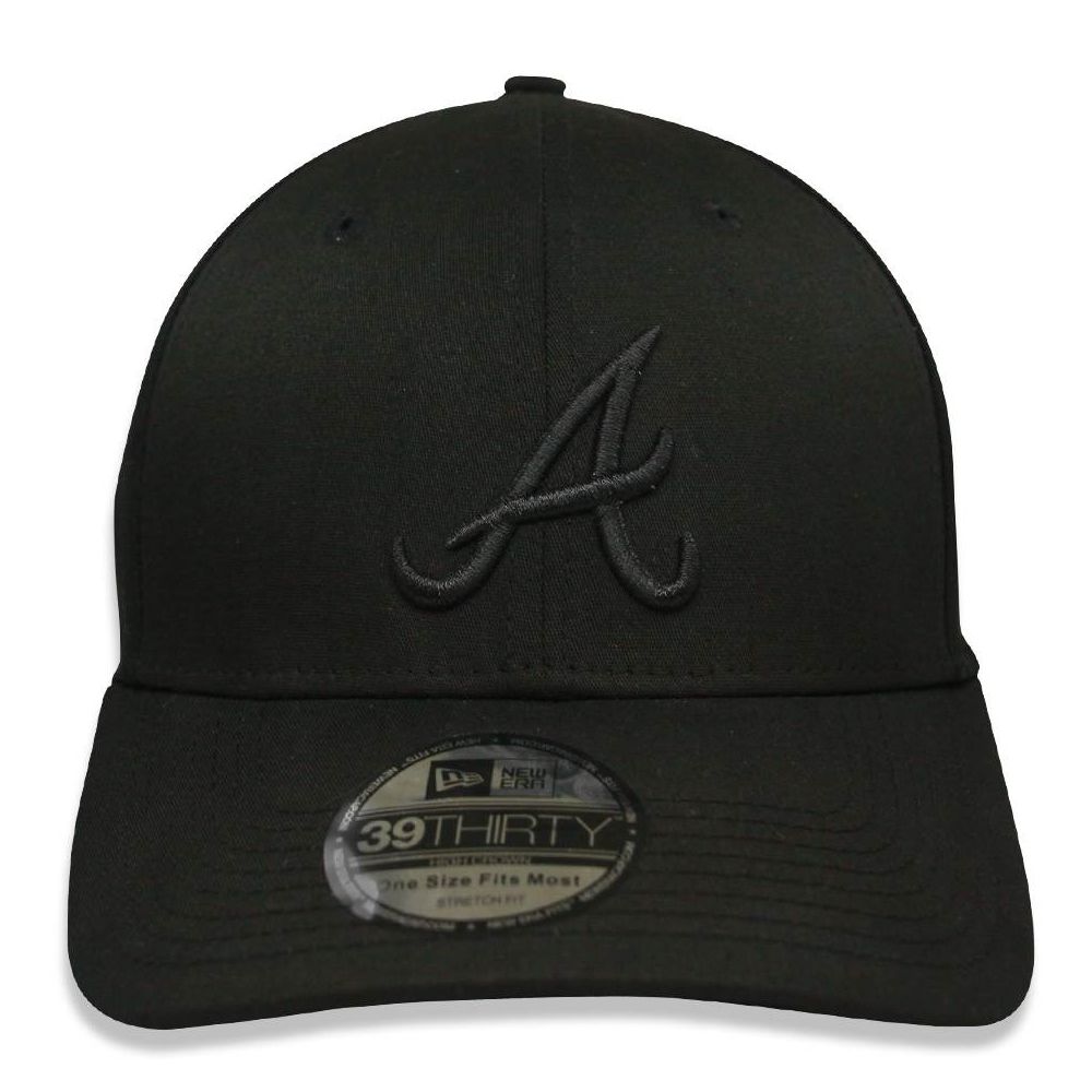 Boné Atlanta Braves 3930 Gray on Black MLB - New Era - FIRST DOWN ...