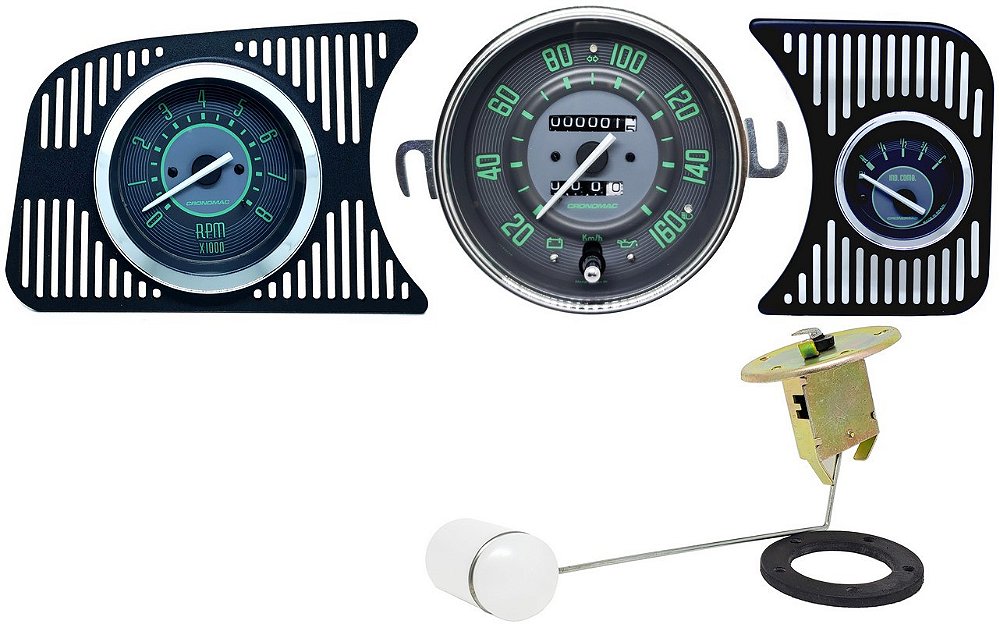 Painel de Fusca Completo Cronomac com Boia - Cronometer Instrumentos de ...