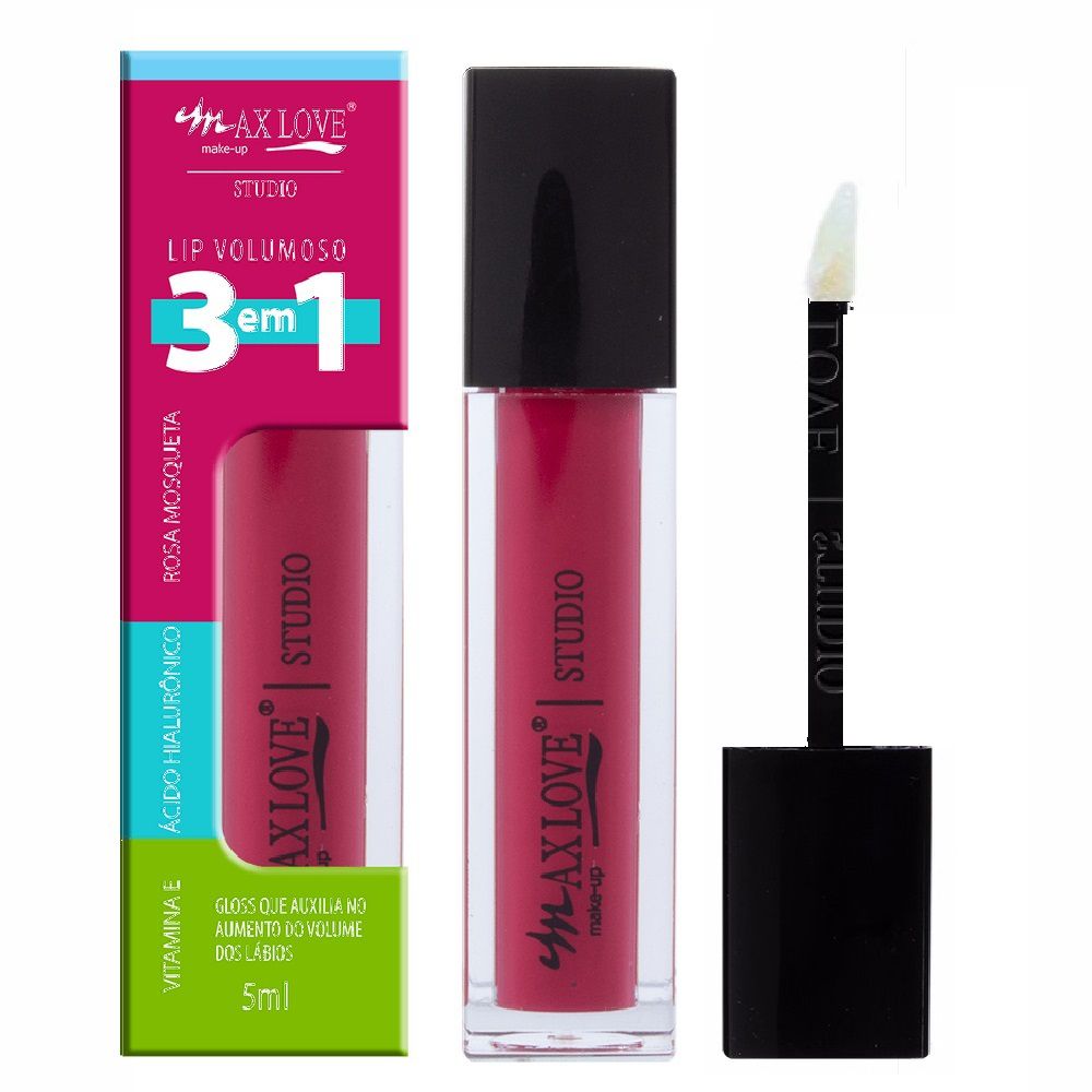 Max Love - Lip Gloss Volumoso 3 em 1 Cor 303 - Apenas R$ 8,40 em Ataca ...
