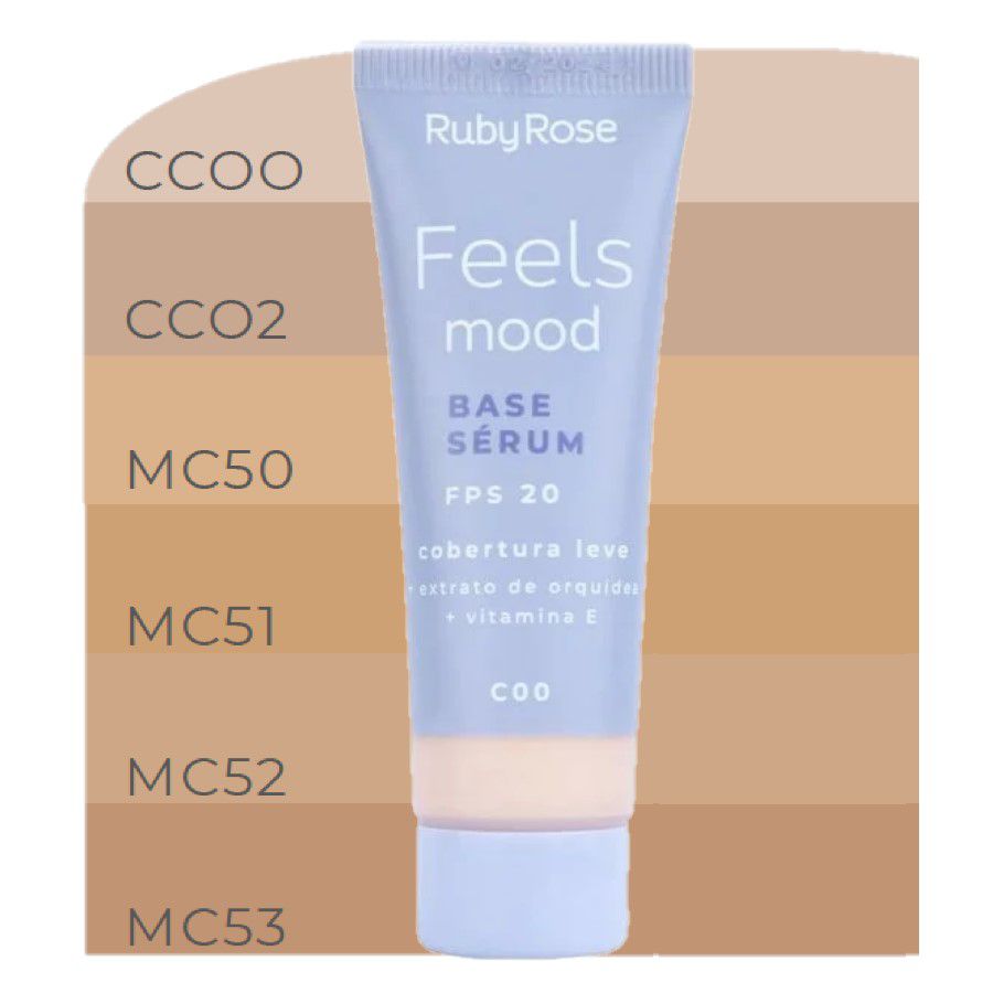 Base Serum FPS 20 Feels Mood Ruby Rose Atacado HB900 G1 - 36 Unid ...