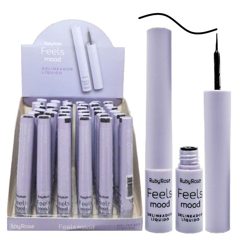 Delineador Liquido Preto Ruby Rose Mood em Atacado para Revenda HB511 ...