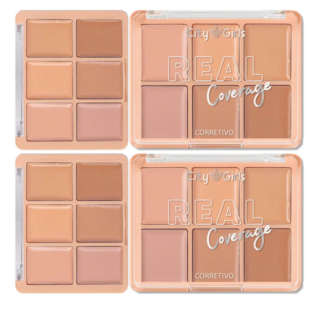 City Girls - Paleta Corretivo Real Coverage CG290 - Box c/24 ...