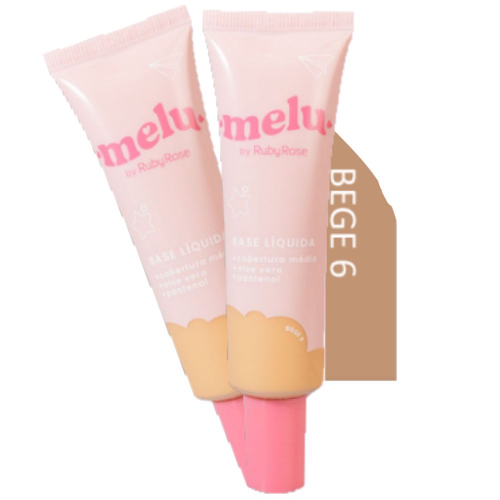Ruby Rose - base liquida Melu HB8055 G1 - Bege 6 - Maquiagem em Atacado ...