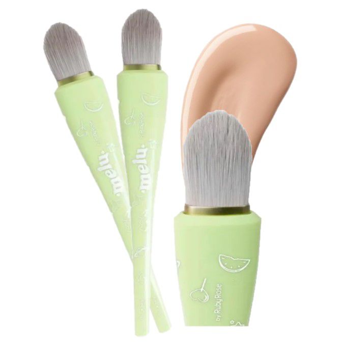 Pincel para Base Facial Ruby Rose Atacado Melu LF80 Revenda - Maquiagem ...