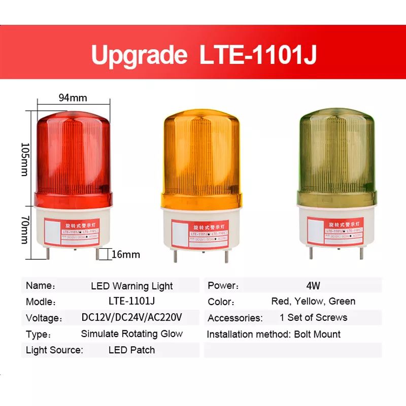 Sinalizador Giratório Tipo Giroflex Led Com Som Modelo: LED-1101 J - CRP.ASSISTÊNCIA TÉCNICA E ...