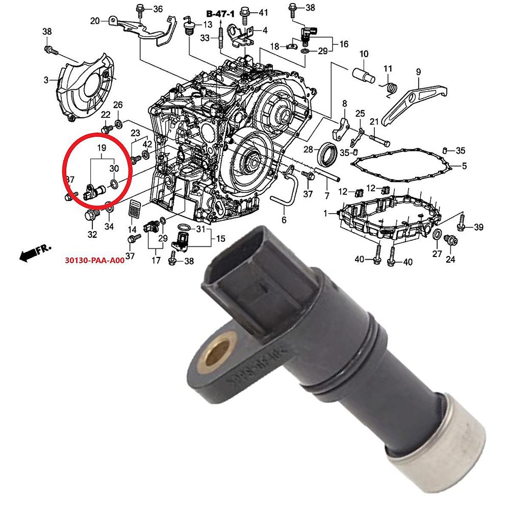 Sensor Rotação Câmbio Fit Civic CR-V Accord HR-V PPS-GF40 - Curitiba ...