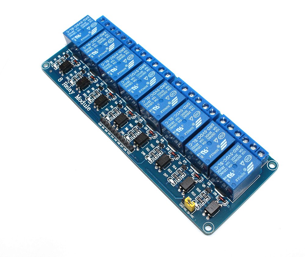 Módulo Relé 8 Canais 5v - 220v/110v 10a - PISCALED | Arduino ...