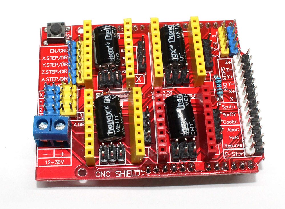 CNC Shield V3 Para Arduino Uno e Arduino Mega - Até 4 Drivers de Motor ...