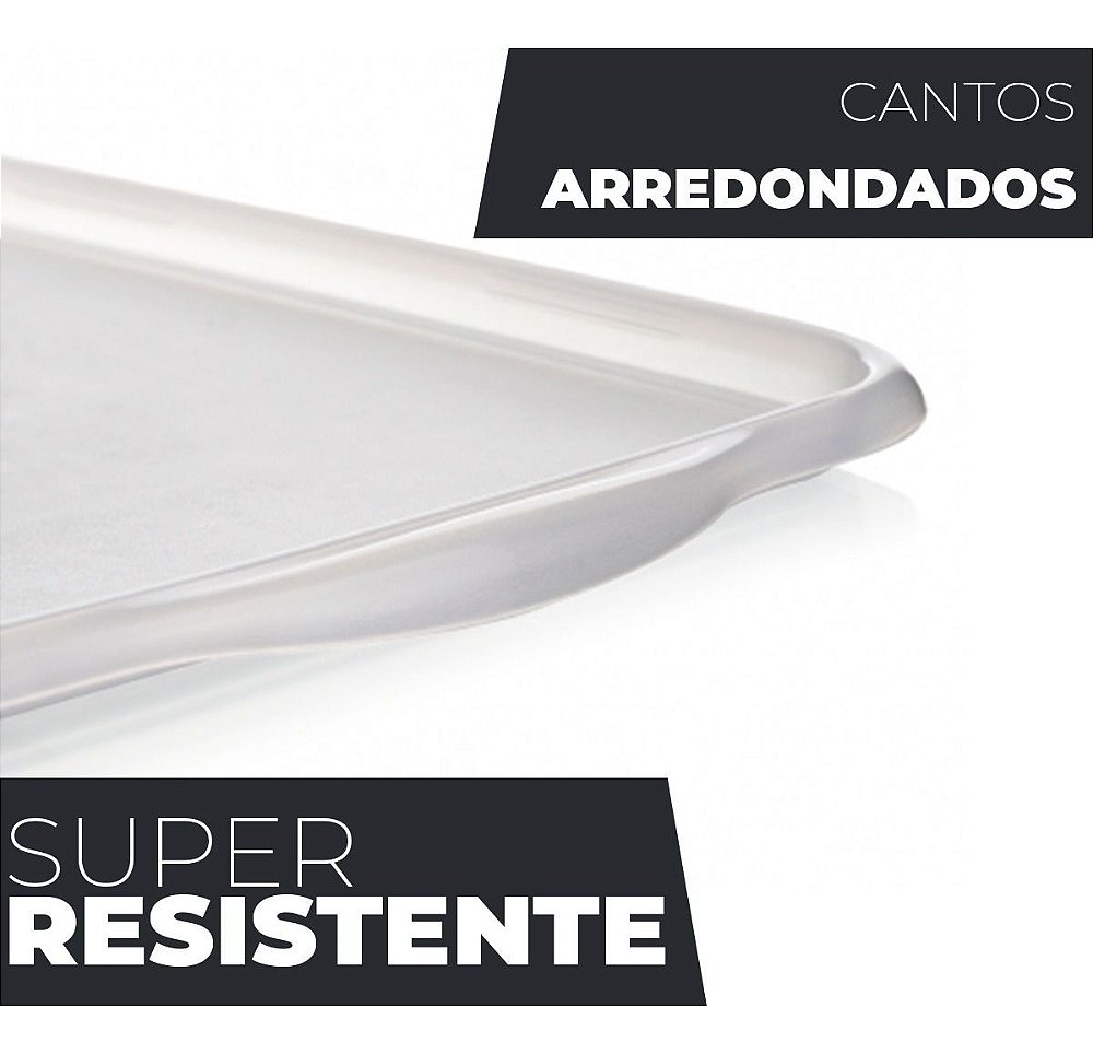 Bandeja Retangular Leve e Resistente 45x22x2 Cm 332 Sanremo ...