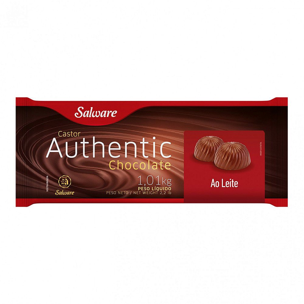 Chocolate Salware em Barra Ao Leite - Authentic - 1,01 kg - Saware ...