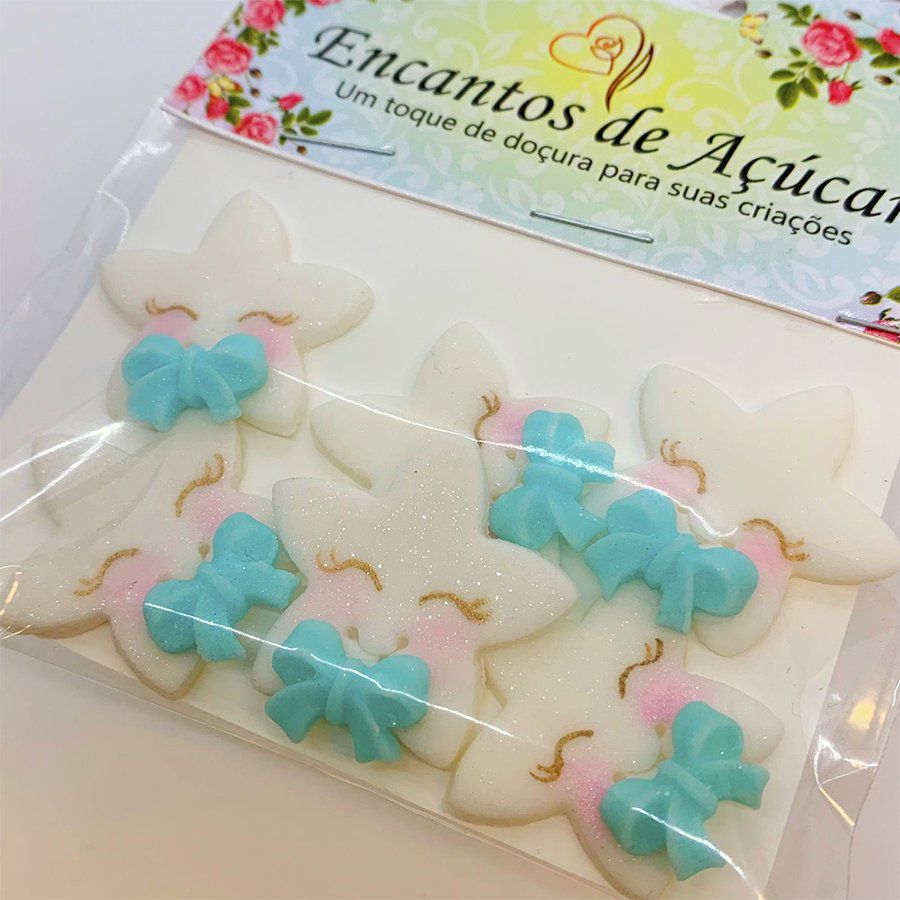 Confeito de Açúcar Estrela Masculina - 6 Unidades - Encantos de Açúcar ...