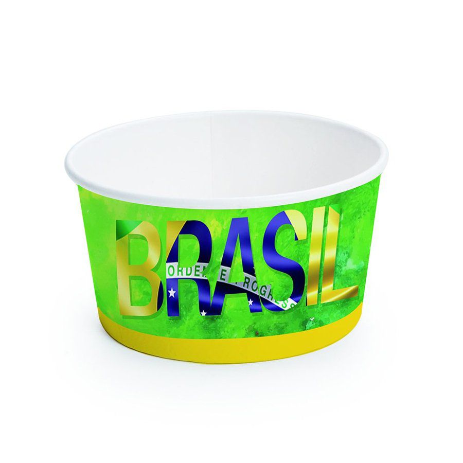 Bowl Descartável Multiuso - Festa Brasil - 180 mL - ø9,5 x 5,2 cm - 8 unidades - Cromus - Rizzo ...