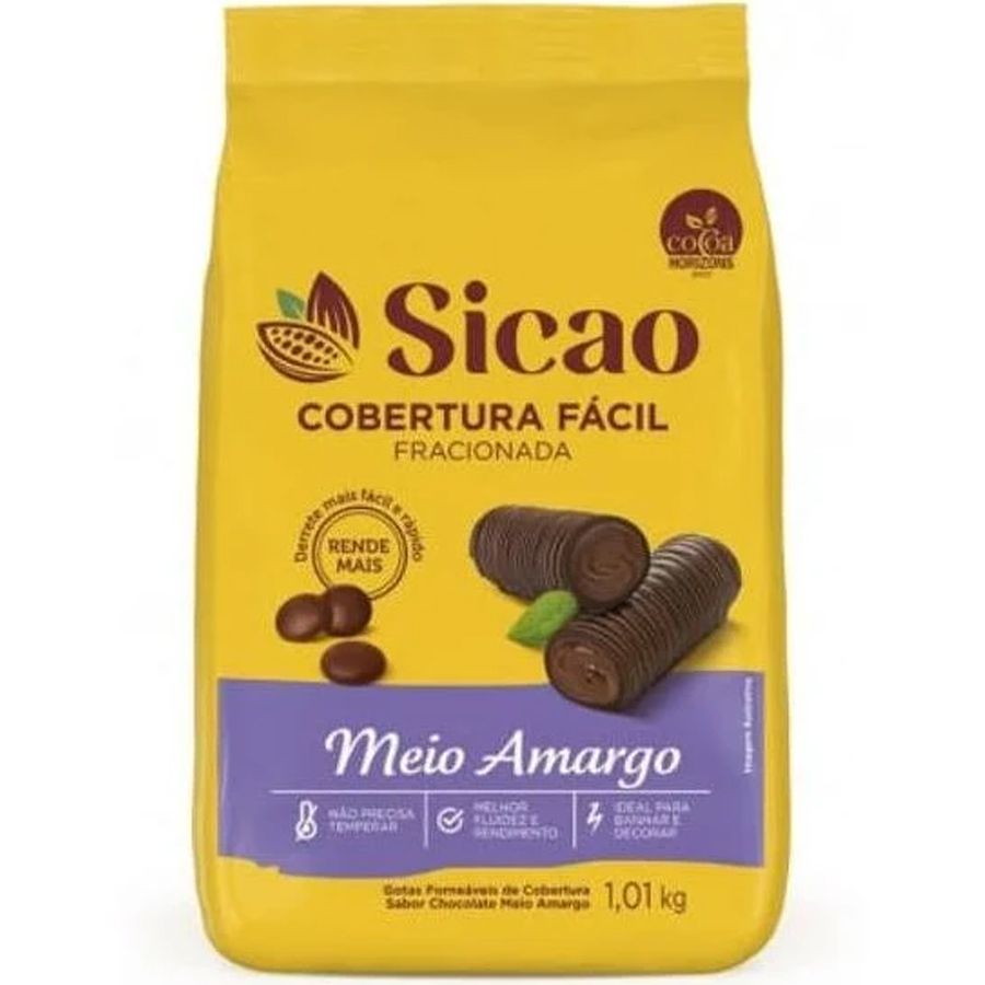 Chocolate Fracionado Meio Amargo Sicao 1,01kg - 1 unidade - Callebaut ...