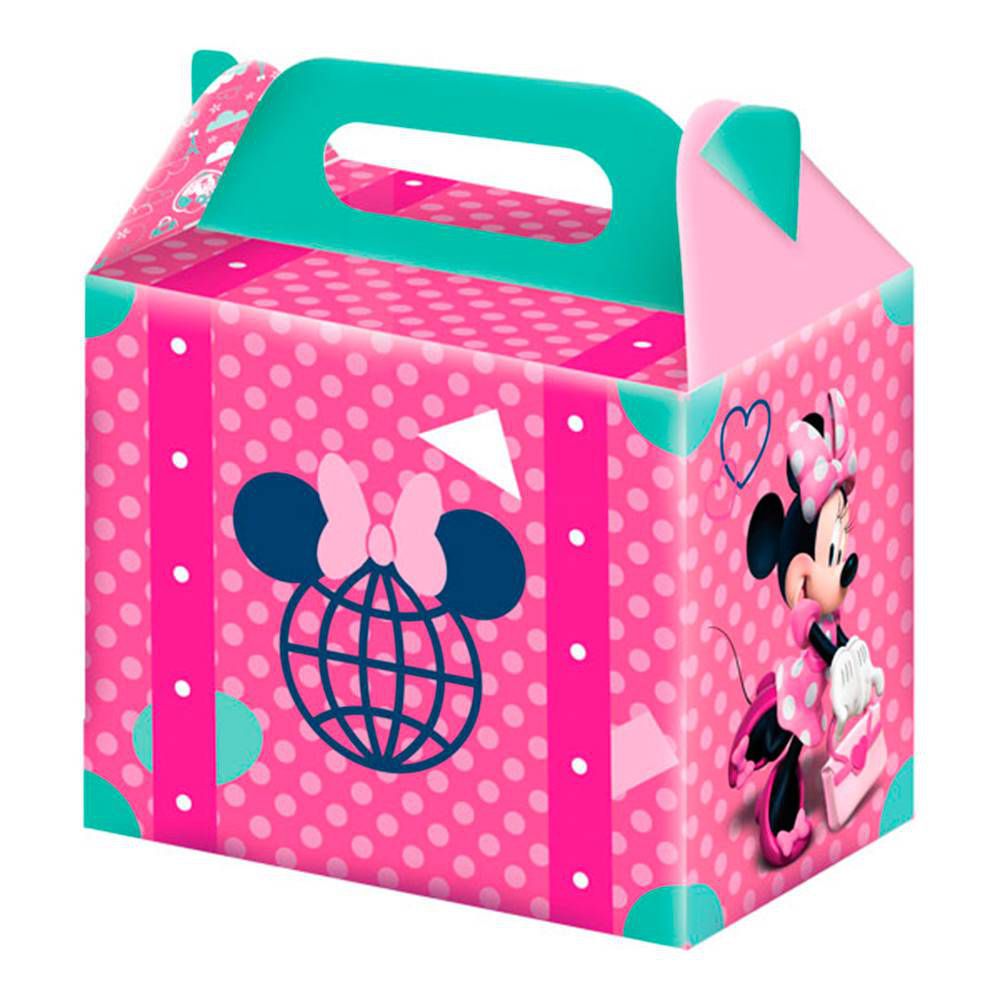 Caixa Maleta Festa Minnie Rosa - 8 unidades - Junco - Rizzo Festas ...