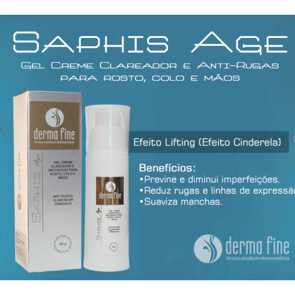 Derma Fine Saphis Age Antirrugas Clareador Firmador 30g - DERMAdoctor ...