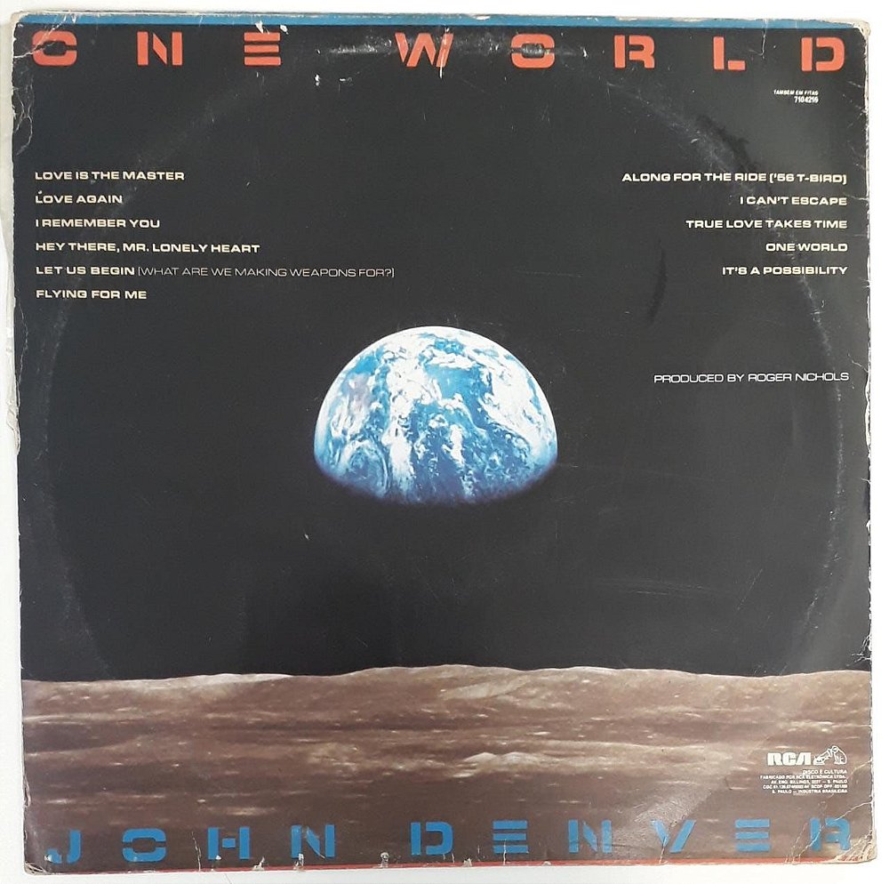 LP - John Denver - One World - Colecionadores Discos - vários títulos ...