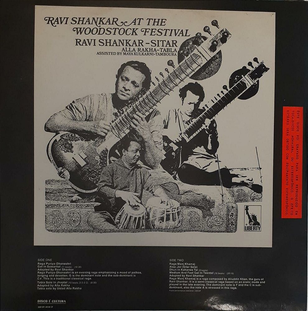LP - Ravi Shankar – At The Woodstock Festival (PROMO) - Colecionadores ...
