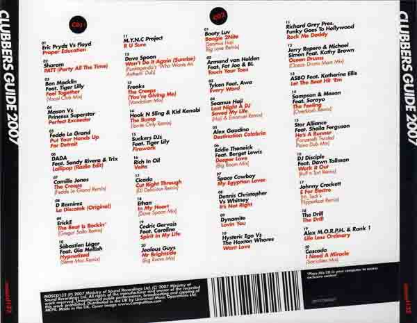CD - Clubbers Guide 2007 - DUPLO - Importado (UK) (Vários Artistas ...