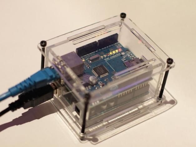 Case Arduino Uno + Ethernet Shield - AutoCore Robótica Case Arduino Uno + Ethernet Shield - AutoCore Robótica