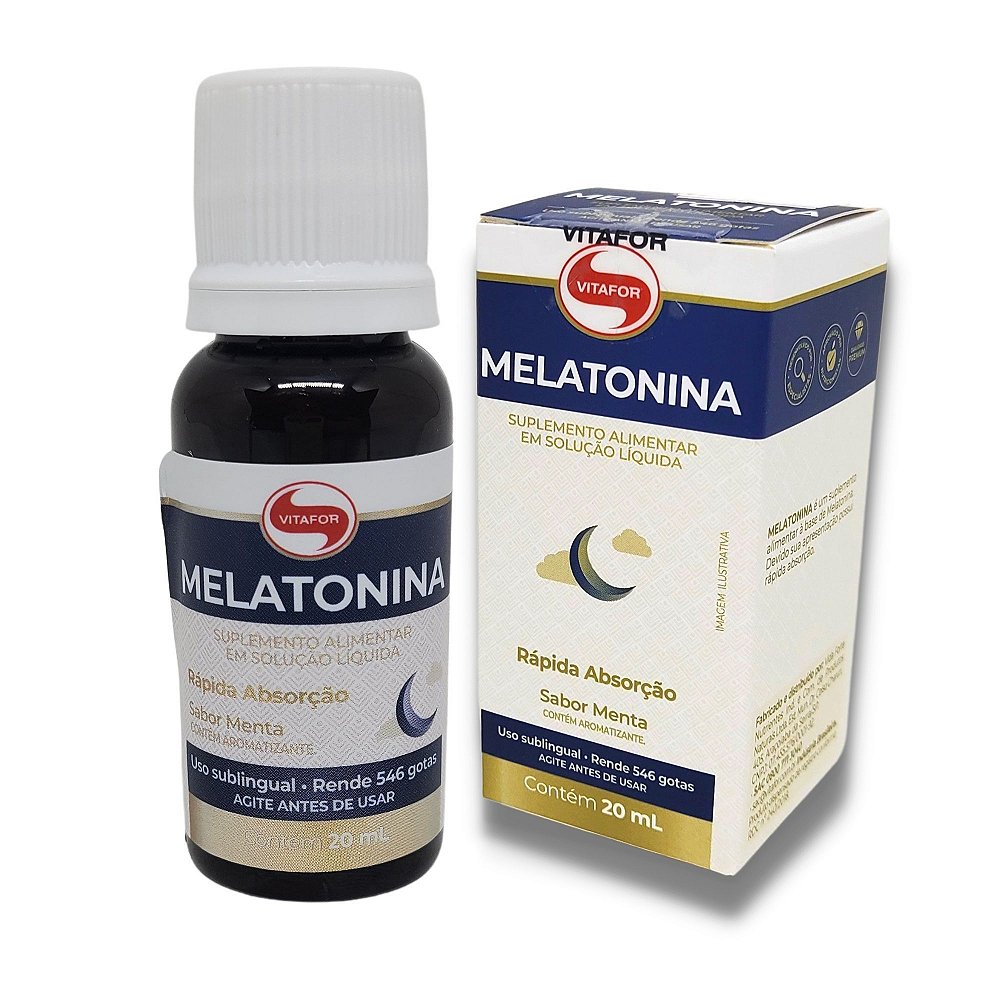 Melatonina Gotas Sabor Menta Vitafor 20ml - Reuter Natur - Alimentação ...
