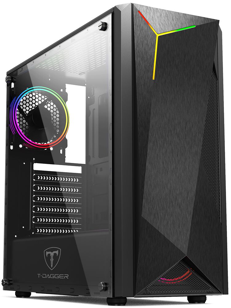 GABINETE T-DAGGER RGB TGC-G28B - SEM COOLERS - Evolutek Informática | O ...