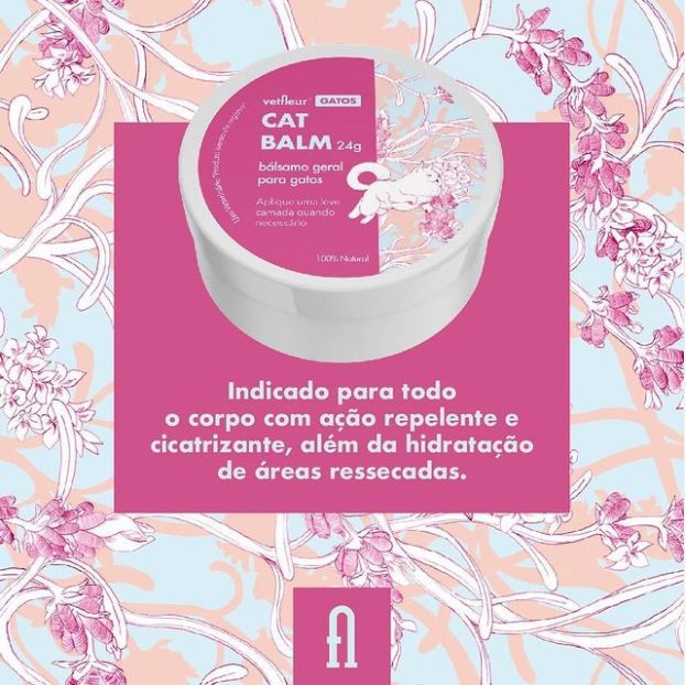 Bálsamo para Gatos Natural Cat Balm 24g Vetfleur - Petshop Online com ...